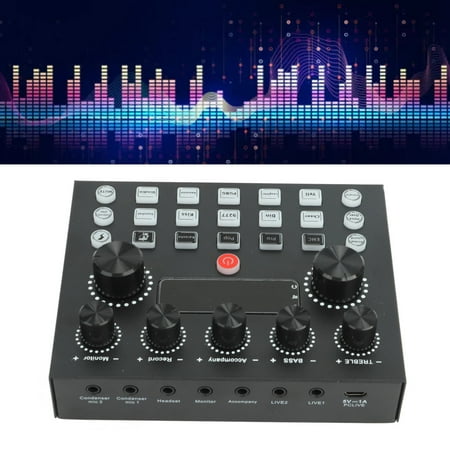 Mini Sound Mixer Board, Live Sound Card Noise Reduction Volume ...