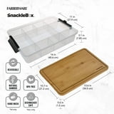 Farberware Build-a-Board Snackle Box with Locking Bamboo Cutting Board ...