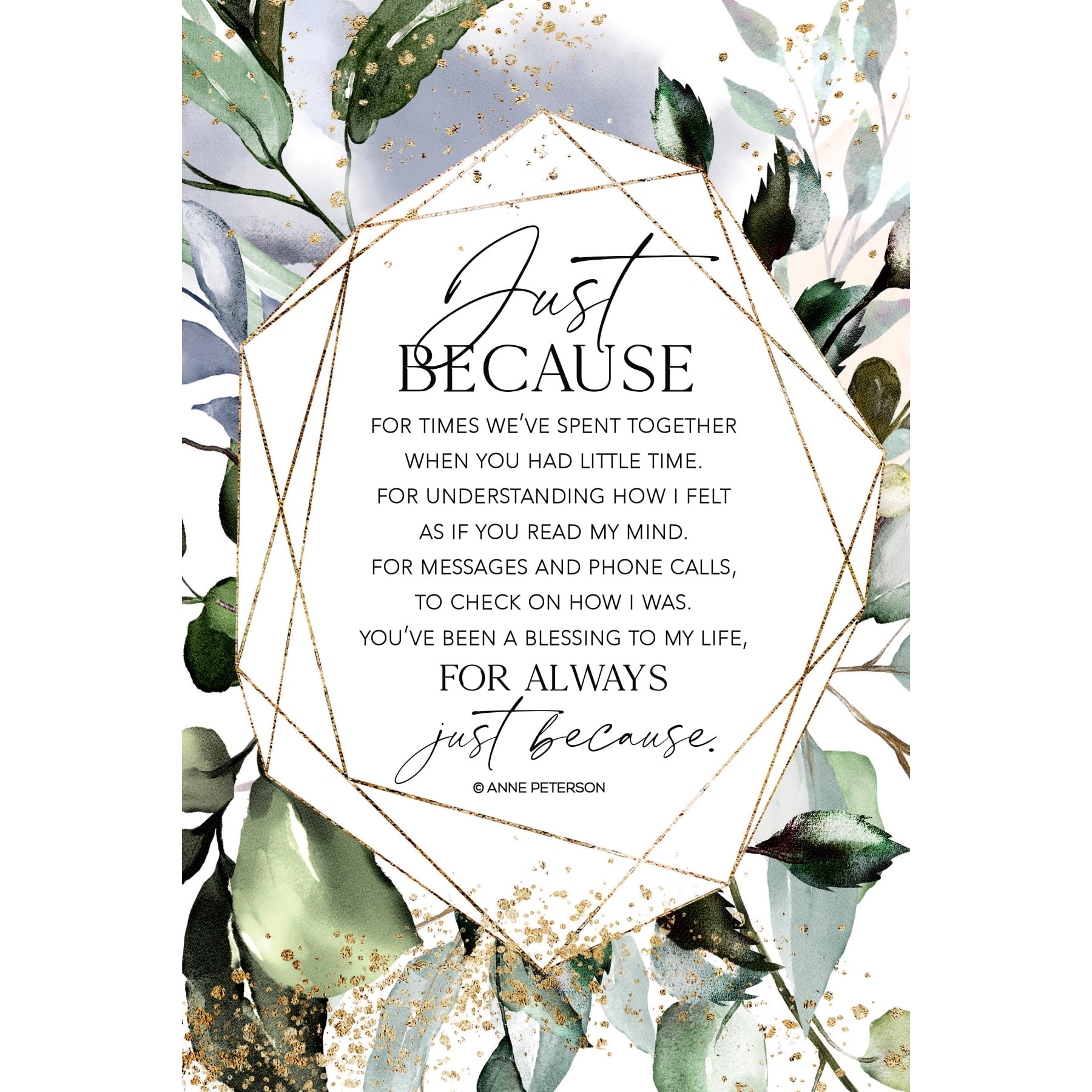 Dexsa Just Because Wood Plaque with Inspiring Quote 6 inches x 9 inches ...