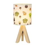 Tripod Table Lamp, Children's Bedside Lamp with Fabric Cartoon ...