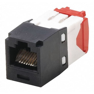 Panduit CJ5E88TIW Category-5E 8-Wire T-Style Jack Module, Off White ...