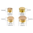 TOP-MAX Brass Cap Plug Copper Plug with Female Thread Female Connector ...