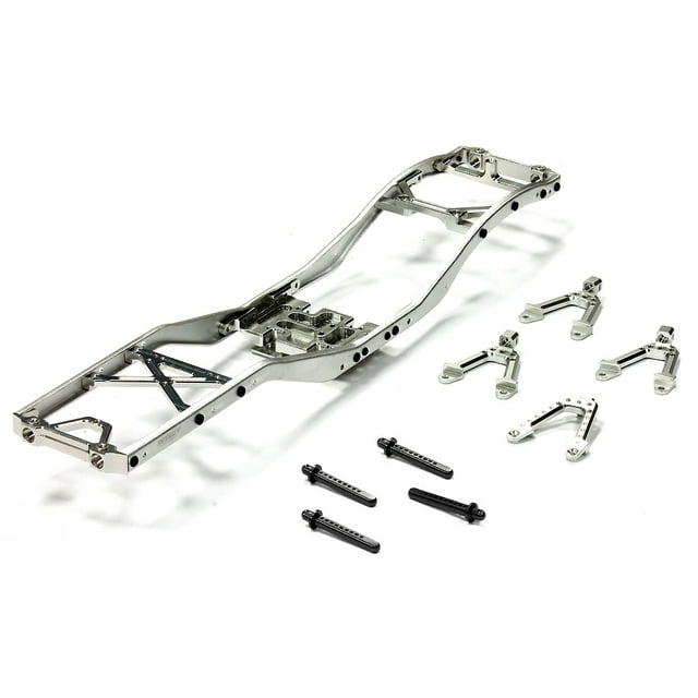 Integy RC Toy Model Hop-ups C24857SILVER V2 Alloy Ladder Frame Chassis ...