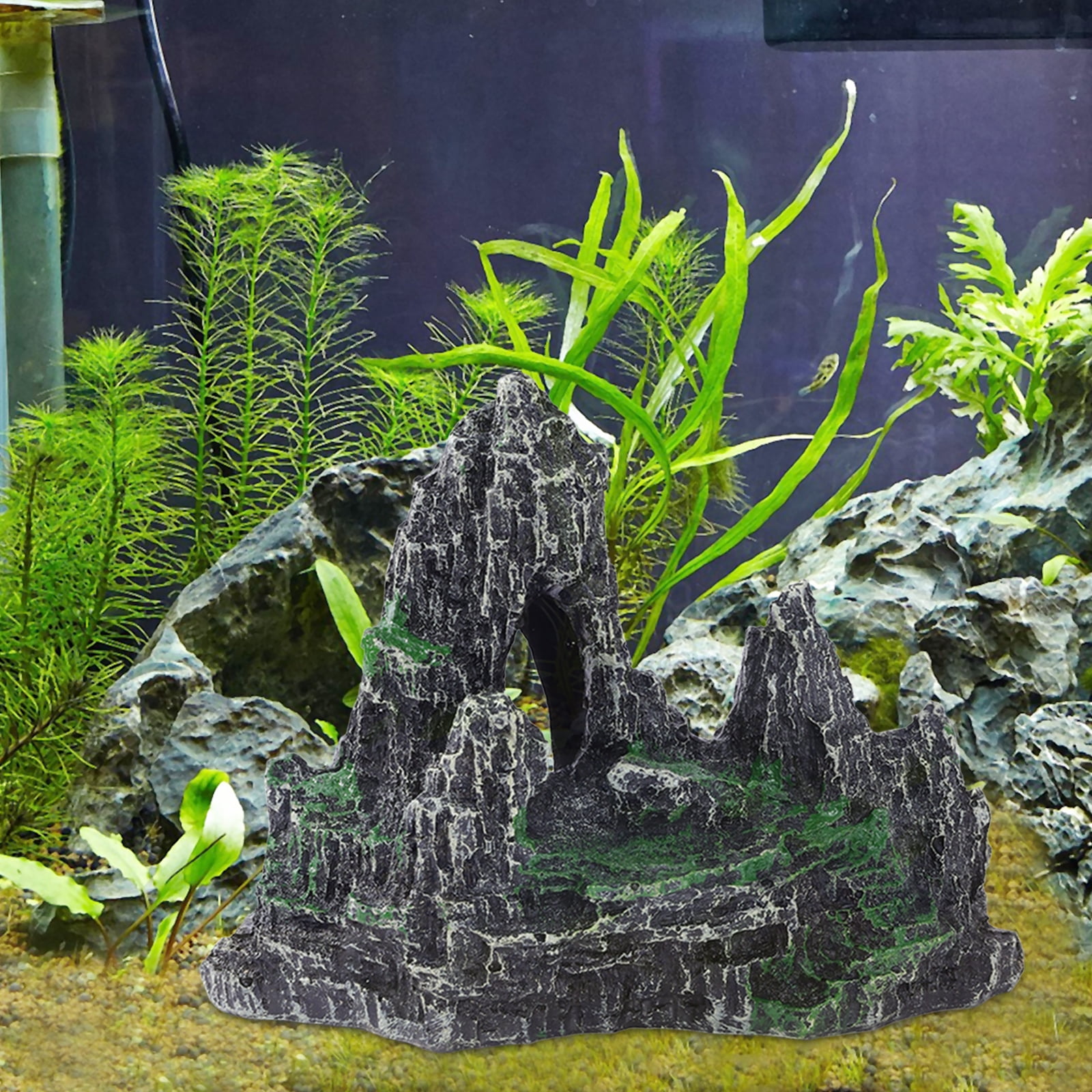 Miumaeov Artificial Resin Rockery Stone Aquarium Landscape Fish Tank ...