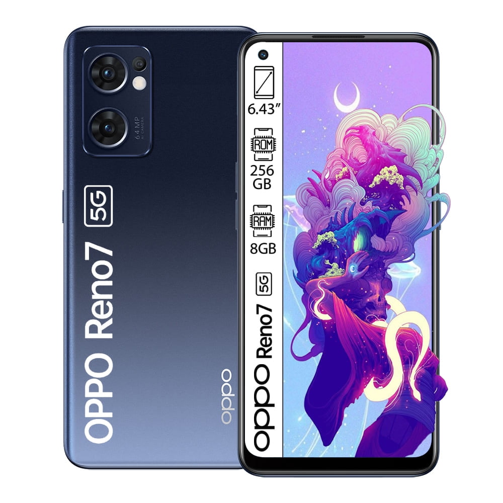 Smartphone Oppo Reno7 5G 256GB 8GB - Negro | Bodega Aurrera en línea