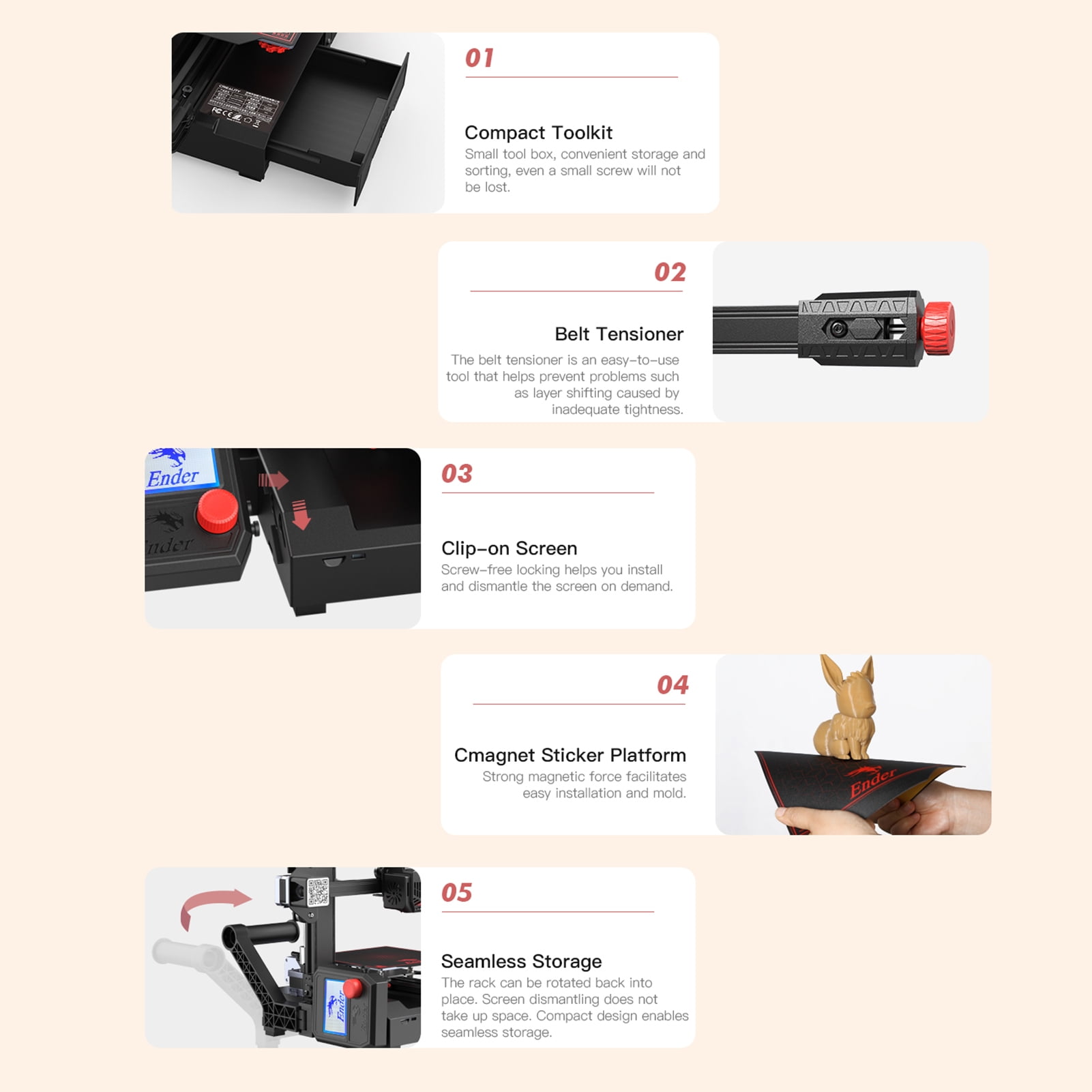 Buy Creality Ender-2 Pro 3D Printer, All Metal Desktop DIY 3D Printing ...