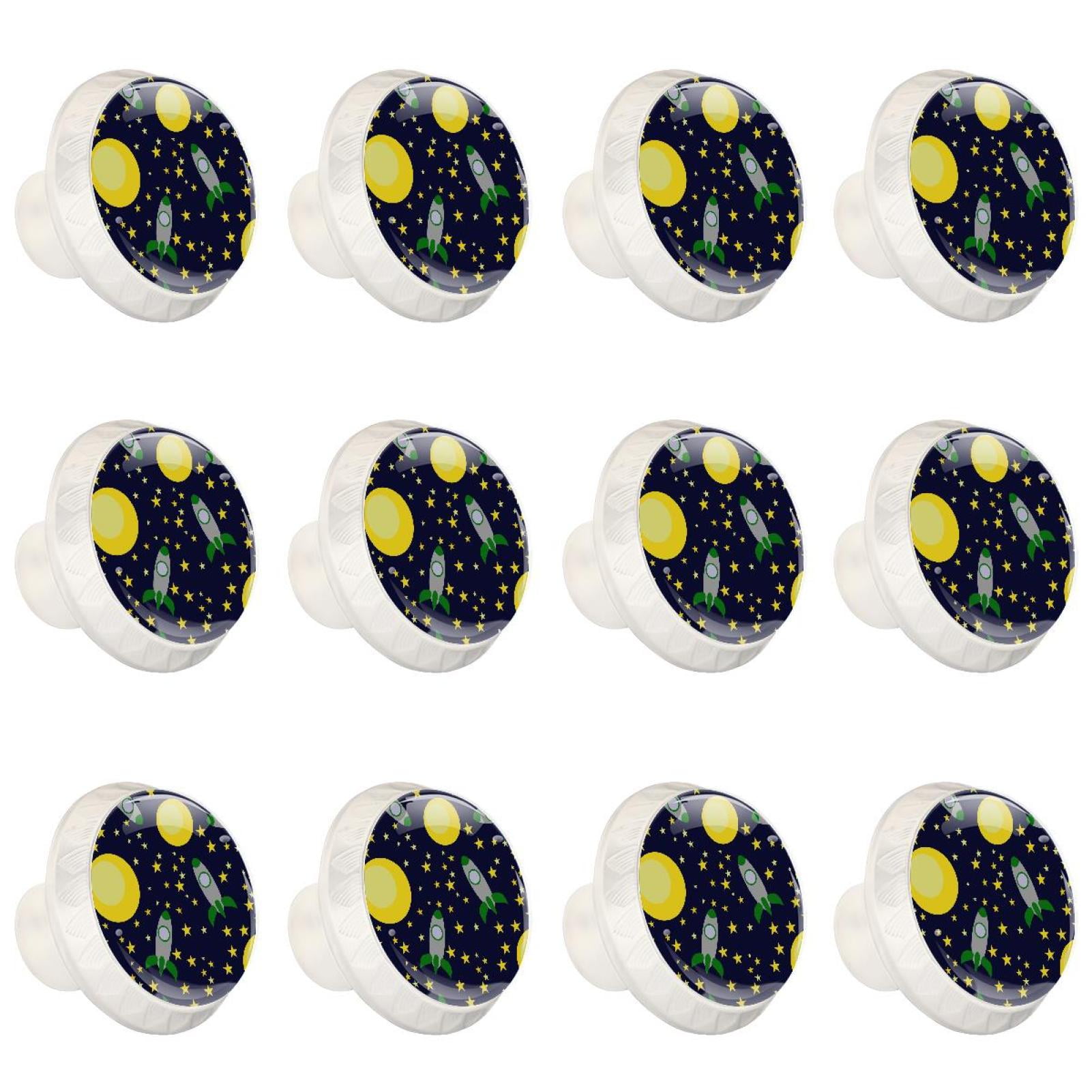 12 Pcs Space Rockets Planets Knobs for Kitchen Cabinet Cupboard Dresser ...