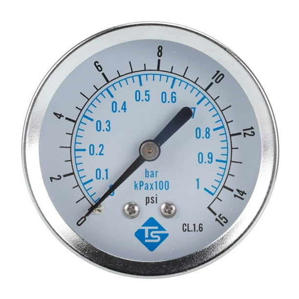 Brass 1/4'' NPT Pressure Gauge 0-1bar/kpa 1000-15psi Gas Liquid ...
