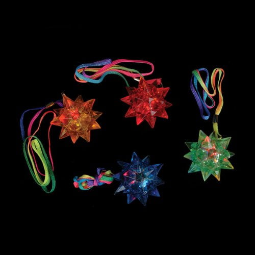 Dozen 2.5" Flashing Crystal Star Ball Necklaces - Walmart.com
