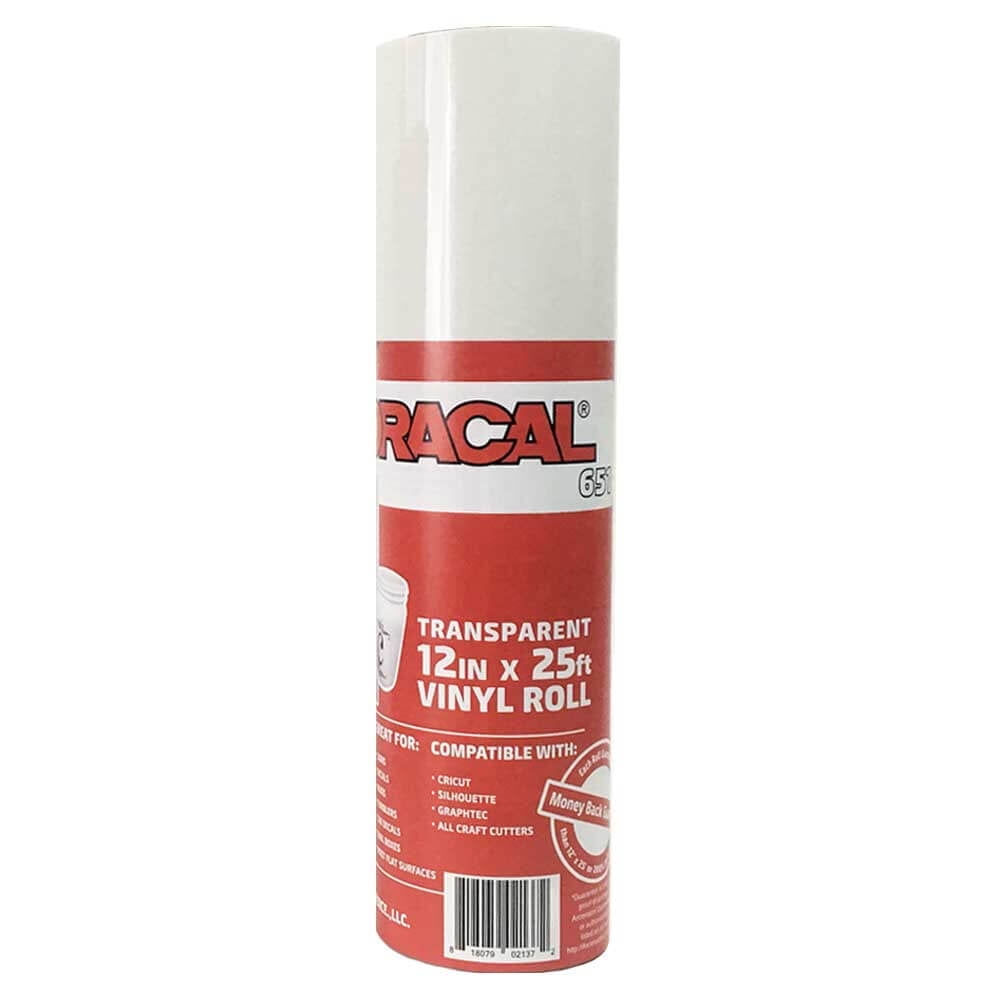 12" x 25ft Roll of Oracal 651 Transparent Craft Vinyl - Adhesive Vinyl ...