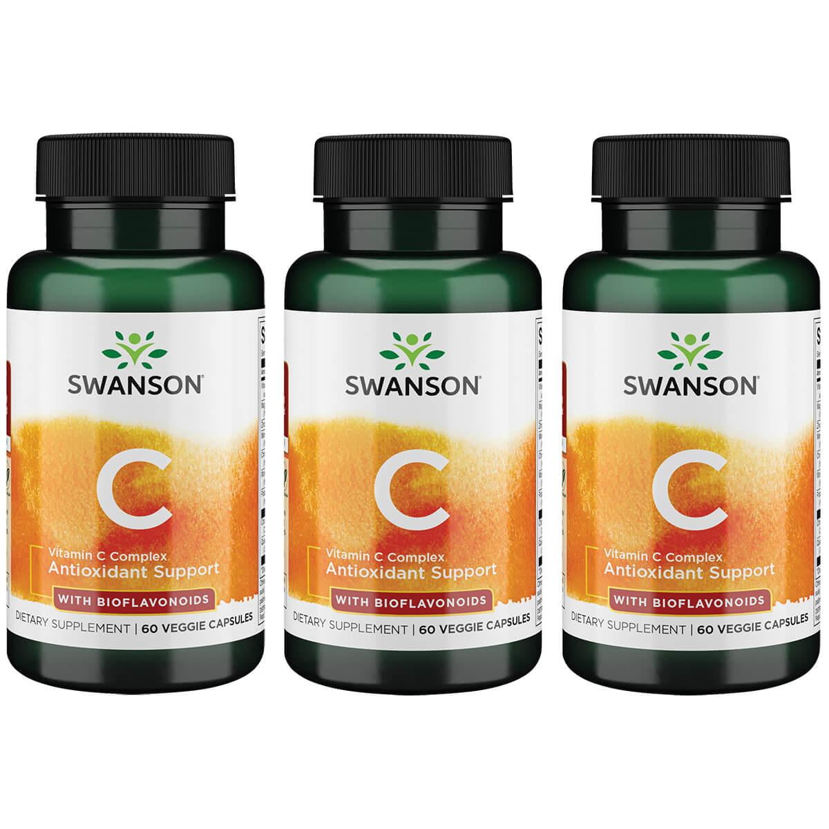 Swanson Vitamin C Complex with Bioflavonoids 60 Veg Caps 3 Pack - Walmart.com