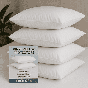 Elaine Karen Standard Size Vinyl Pillow Case Protectors, Allergy-Free ...