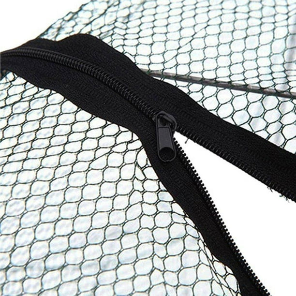kurtrusly Foldable Nylon Mesh Crab Fish Fishing Net with Zipper Spring ...