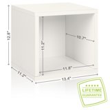 Way Basics Eco Stackable Storage Cube and Cubby Organizer, White ...