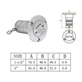 1PC Stainless Steel 316 Deck Filler GAS FUEL WASTE WATER 38mm Mirror ...