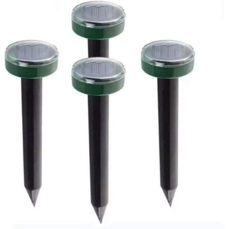 Junmo Solar Mole Repellent Snake Repellent 4 Pack Outdoor Ultrasonic ...