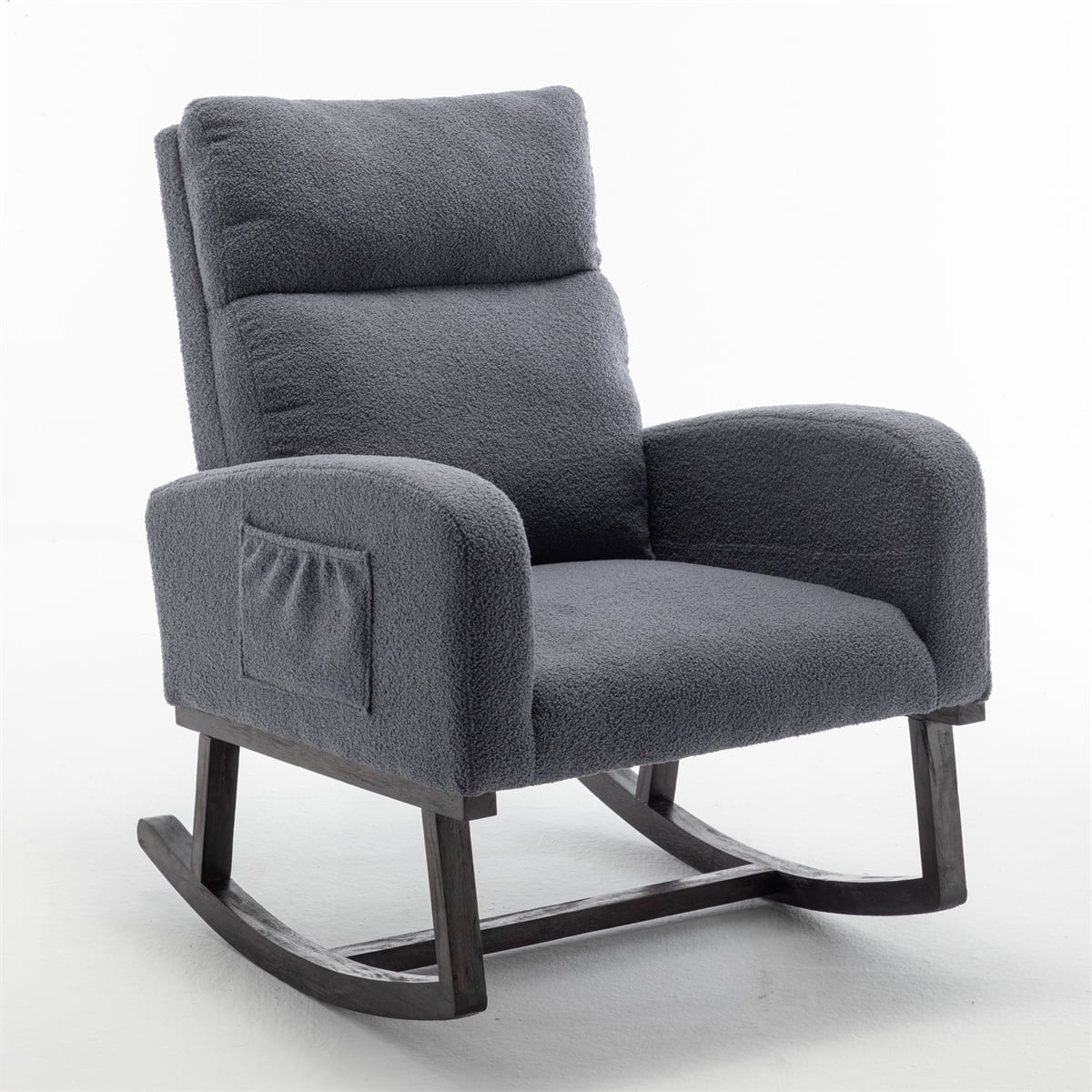 Modern Accent Rocking Chair, Upholstered Rocking Sofa Chair with ...