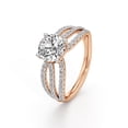 2.0 CTW Round Cut Multi Row Moissanite Engagement Ring Radiance Classic ...