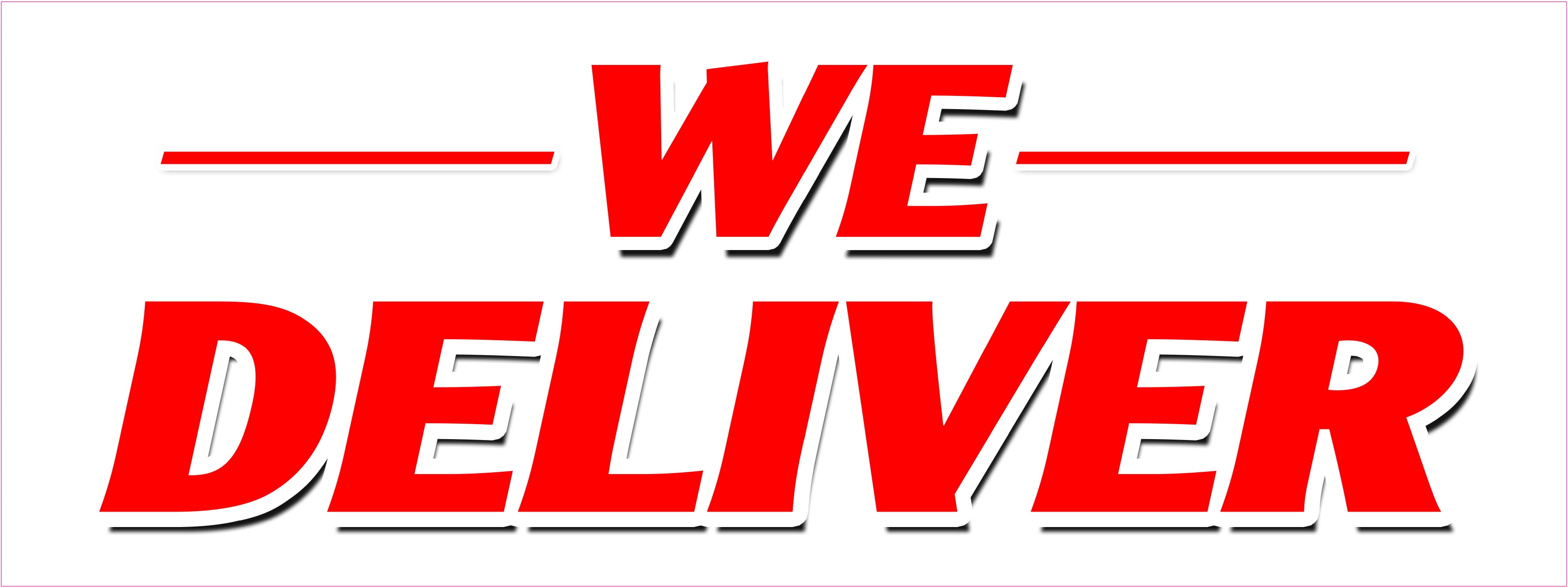 12" WE DELIVER DECAL sticker pizza chinese sandwiches hoagie hero food ...