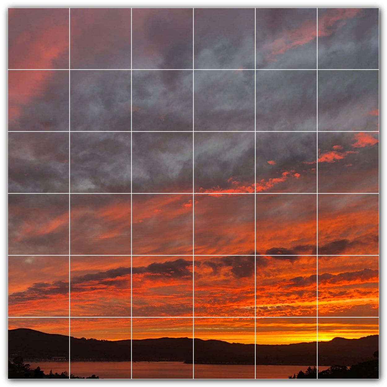 Picture-Tiles.com: Sunset Ceramic Tile Wall Mural WAL500962-66M. 36"W x ...
