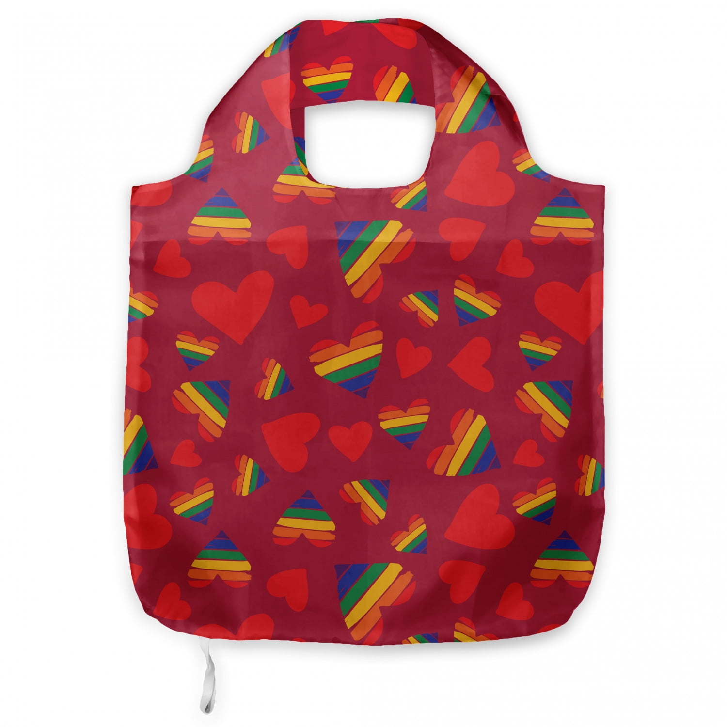 Pride Fabric Shopping Tote, Queer Hearts in Rainbow Colours LGBTQ ...