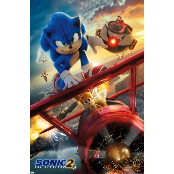 Sonic the Hedgehog 2 - Key Art Wall Poster, 22.375" x 34" - Walmart.com