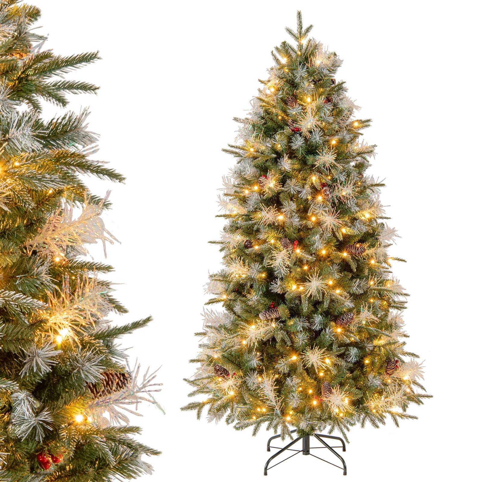 Click here for Costway 6 Ft Artificial Christmas Tree With 806 Br... prices