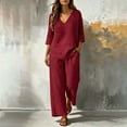 BLCHUNen Two Piece Sets for Women Comfortable Three Quarter Sleeve Tops ...