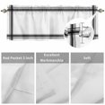 Black Gray Grid Kitchen Valances for Windows 60x18 Inch Kitchen ...