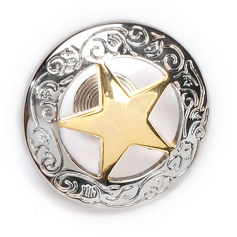 Realeather Crafts Star Concho: Silver/Gold - Walmart.com