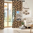 Brown and Orange Leopard Print Blackout Curtains,Triple Weaved Fabric ...