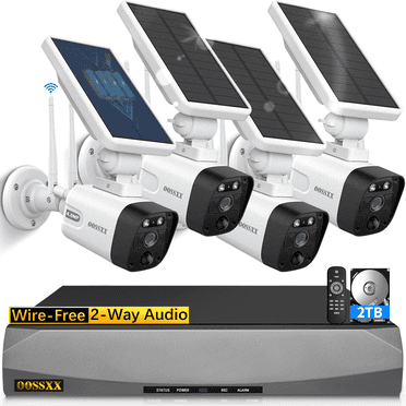 OOSSXX Solar Security Cameras Wireless Outdoor,Dual Antennas ...