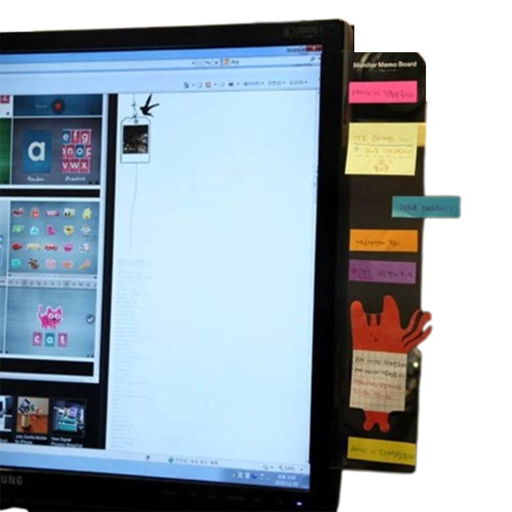 PEACNNG Acrylic Post-it Notes Message Board for Creative Computer ...