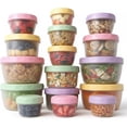 16 Piece Food Storage Containers with Lids (1Oz-45Oz), Leakproof BPA ...