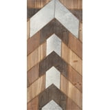DecMode Farmhouse 33 x 21 inch framed arrow design wooden wall panel ...