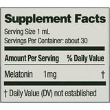Equate Children’s Sleep Aid Melatonin Liquid Supplement, 1 mg, Mixed ...