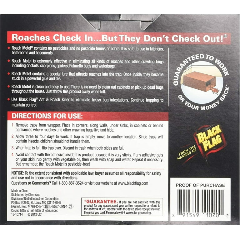 Black Flag Tat Roach Motel Traps, 2-count Packages •, 53% OFF