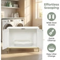 Cat Litter Box Enclosure, Cat Washroom Furniture with Metal Frame, Pet ...