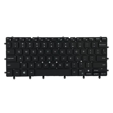 Black Laptop Keyboard Backlit Fluent Typing Universal Replace Part ...