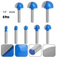 1/4 Shank Ball Nose Router Bits End Mill Round Cove Box Solid Cnc ... 1/4 Shank Ball Nose Router Bits End Mill Round Cove Box Solid Cnc ...