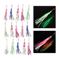 5Pcs Multicolored Glowing Squid Skirt Saltwater Baits Lures Octopuses ...