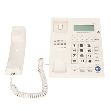 Corded Telephone, US Plug Line HD LED Screen Landline Phone ABS For ...