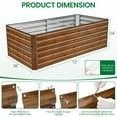 Funcid Galvanized Raised Garden Beds 6ftx3ftx2ft Large Metal Garden ...
