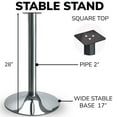 Single Metal Stand with Square Flange and Round Base for Candy Gumball ...
