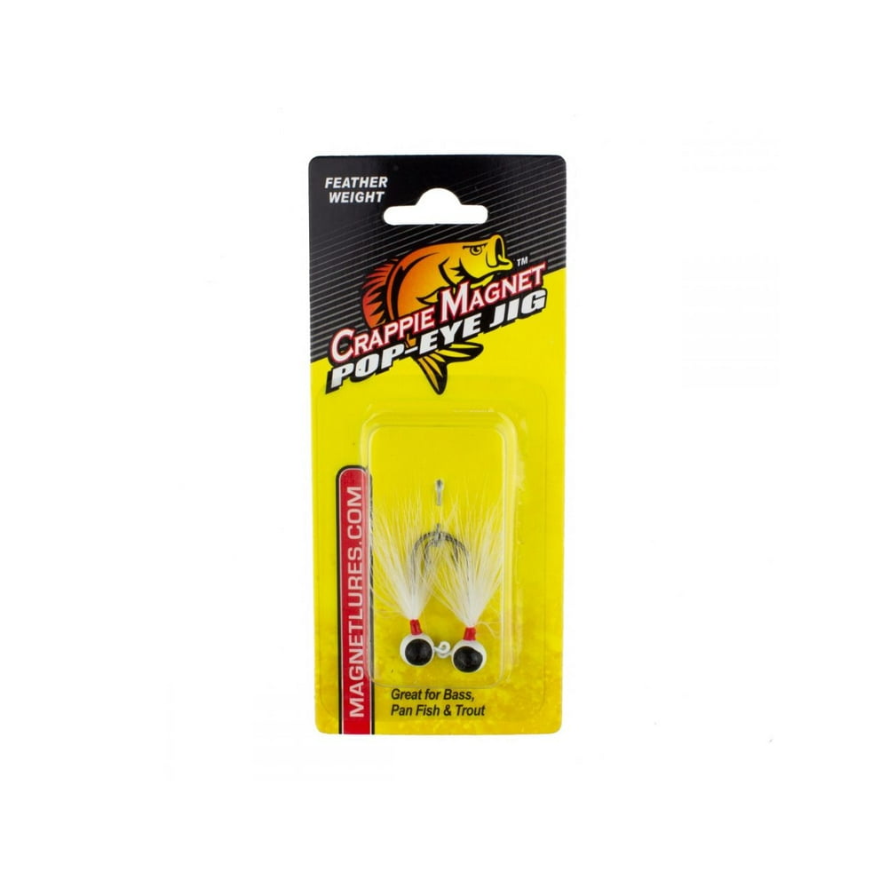 Leland Lures Crappie Magnet Pop-Eye Jig 1/16 oz White, 87495 - Walmart ...