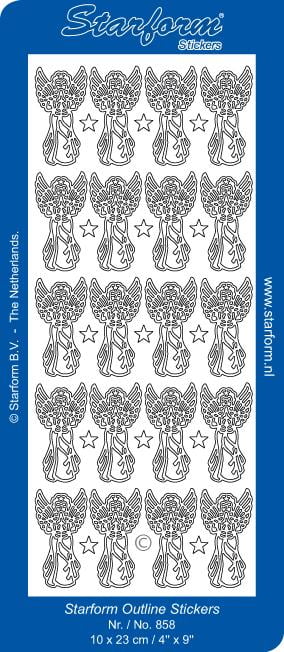 Deco Stickers - Small Angels - Silver - Walmart.com