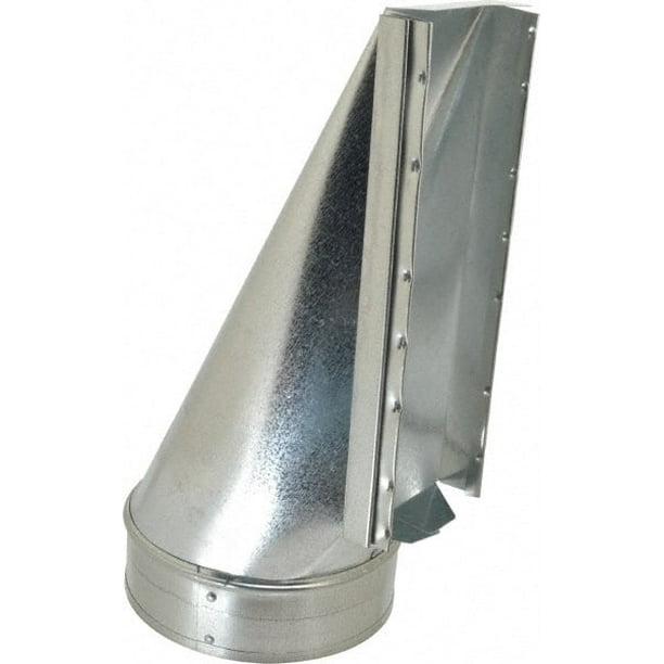 6" ID Galvanized Duct End Stack Boot 3-1/4" Long x 10" Wide, Standard ...