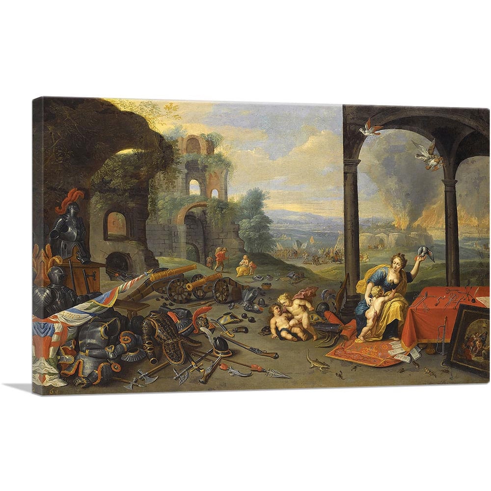 ARTCANVAS An Allegory Of War Canvas Art Print by Jan Van Kessel Younger ...