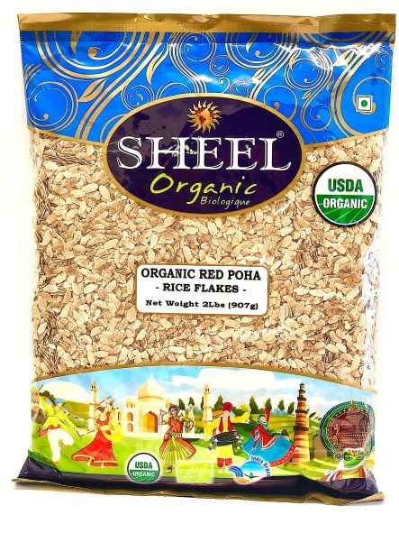 Sheel Organic Poha Red - Rice Flakes (2 Lbs) - Walmart.com