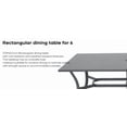 Rectangular Dining Table 62.99x37.8 inch, Heavy Duty Steel Frame with ...